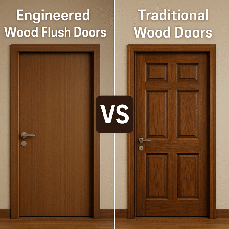 Engineered Wood Flush Doors vs Traditional Wood Doors